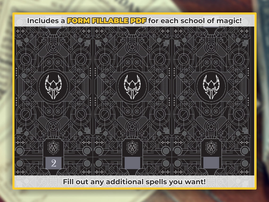 PALADIN Spell Cards for Dnd 5e Form Fillable Pdfs Included - Etsy