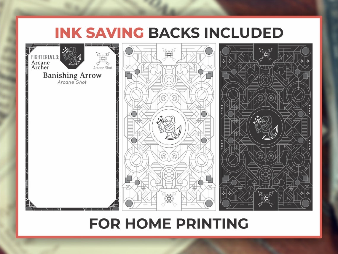 ARCANE ARCHER CARDS for Dnd 5e Form Fillable Pdfs Included - Etsy