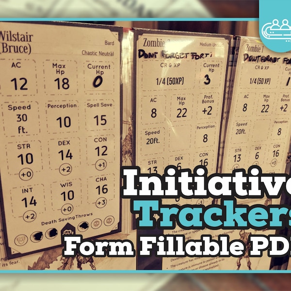 Initiative Tracker Printable Dnd - Etsy