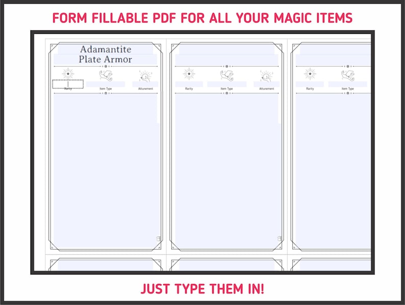 Form Fillable Item Card - Printable Forms Free Online