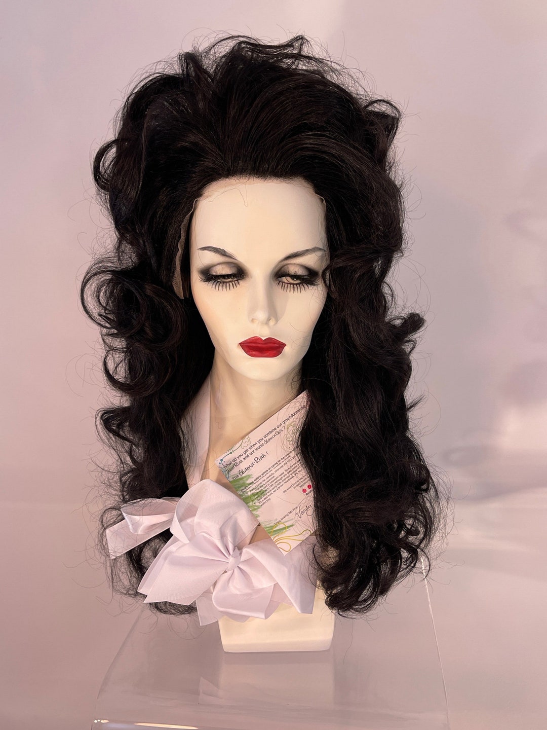 Wigs by Vanity Deluxe Dolly Swiss Lace in Midnight Black - Etsy