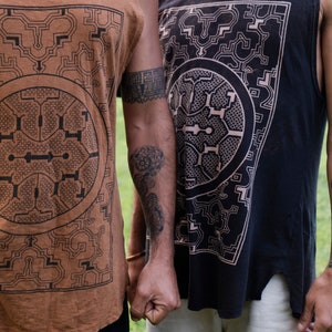 SHIPIBO Man T-shirt >> Hand-printed Traditionnal Shipibo Pattern - Etsy
