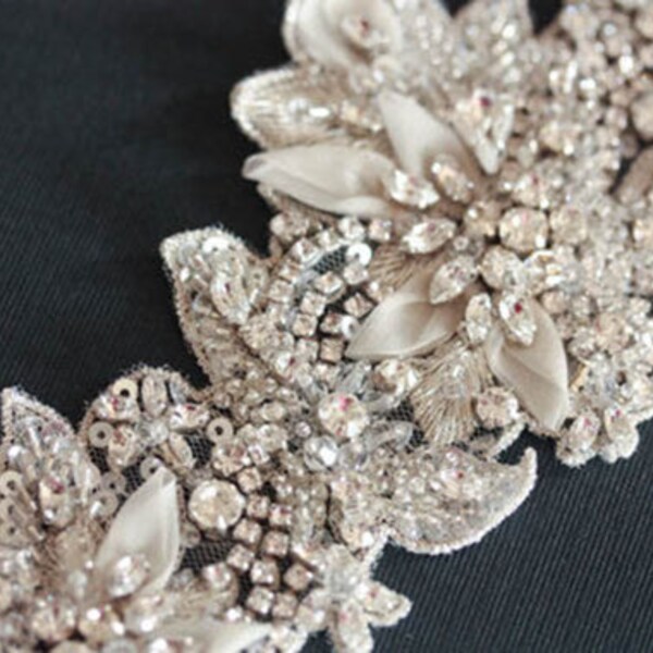 Beaded Bridal Sash - Etsy