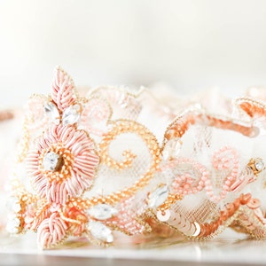 Garters for Wedding in Rosegold and Blush Color, Garter for Bride ...