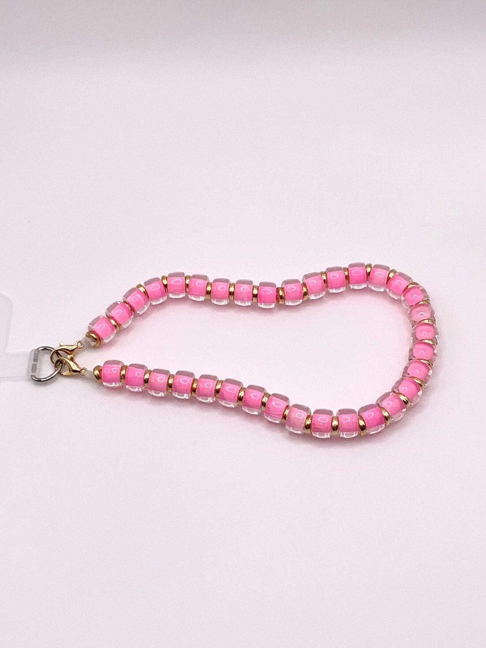 11" Hand Beaded Cell Phone Bracelet Lanyard W/ Case Tab | Never Drop ...