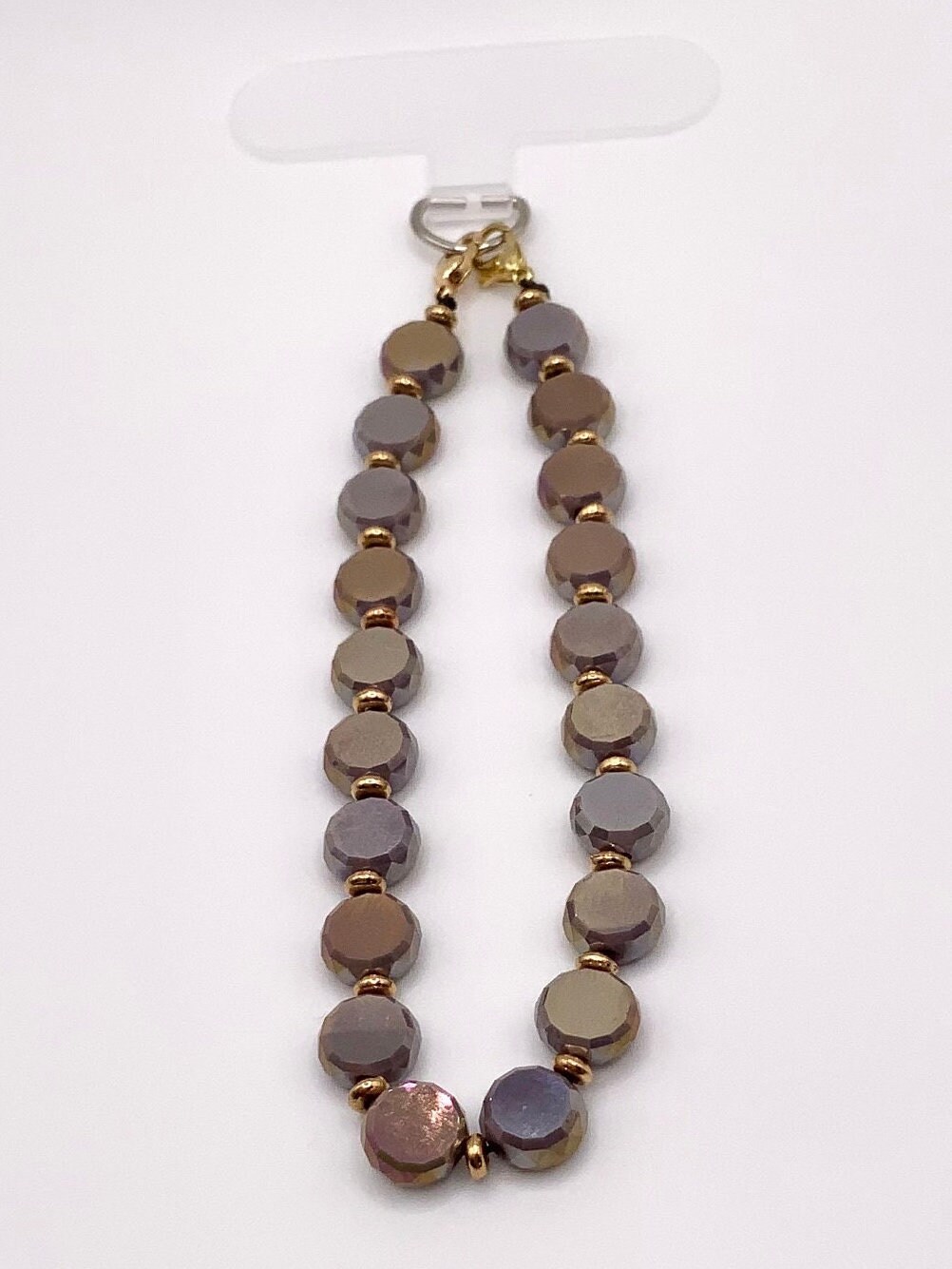 10" Hand Beaded Cell Phone Bracelet Lanyard W/ Case Tab | Never Drop ...