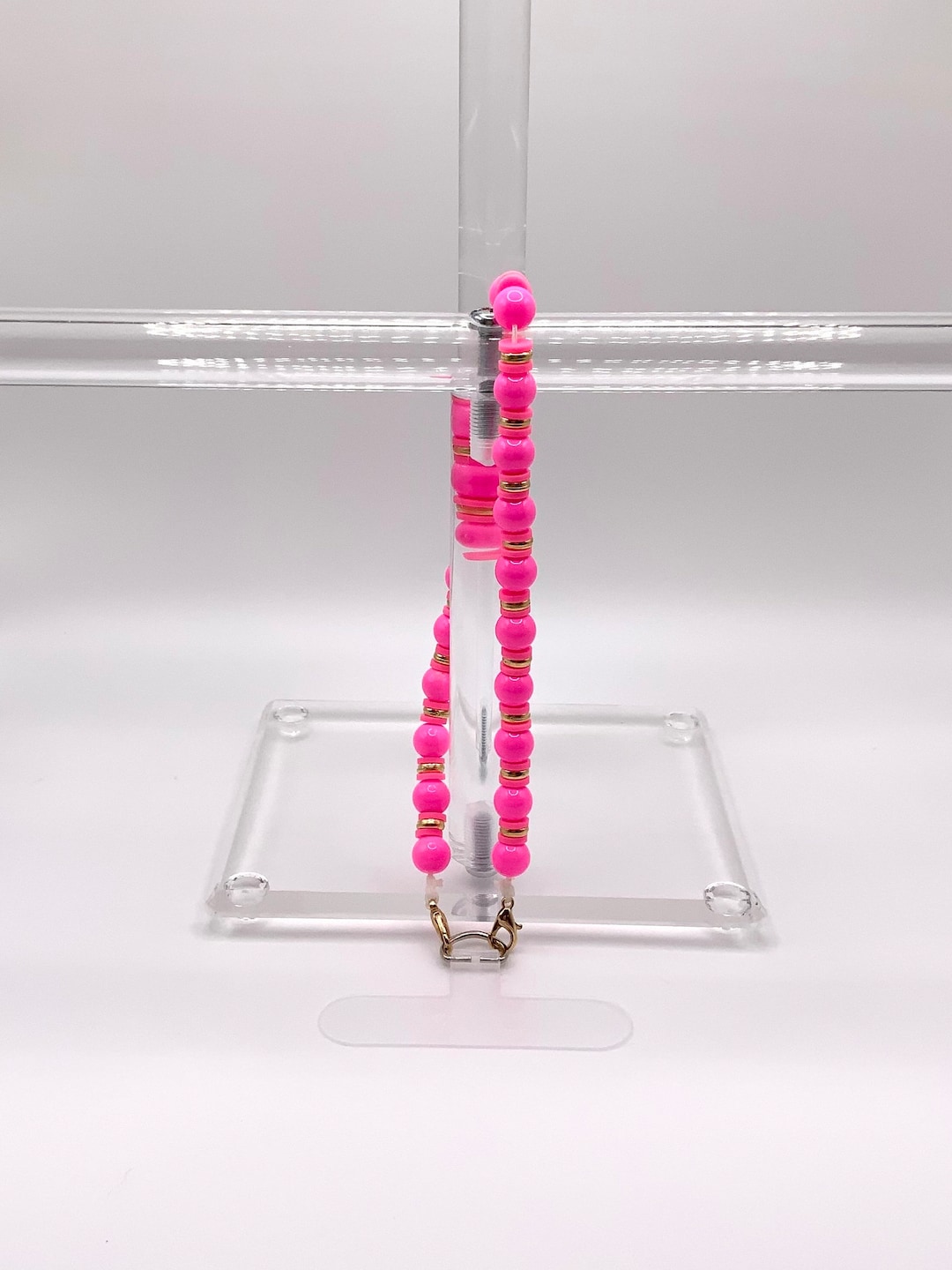 10" Hand Beaded Cell Phone Bracelet Lanyard W/ Case Tab | Never Drop ...