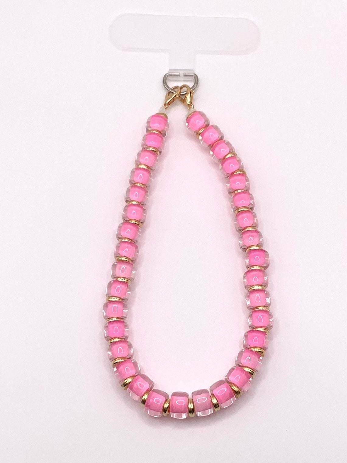 11" Hand Beaded Cell Phone Bracelet Lanyard W/ Case Tab | Never Drop ...