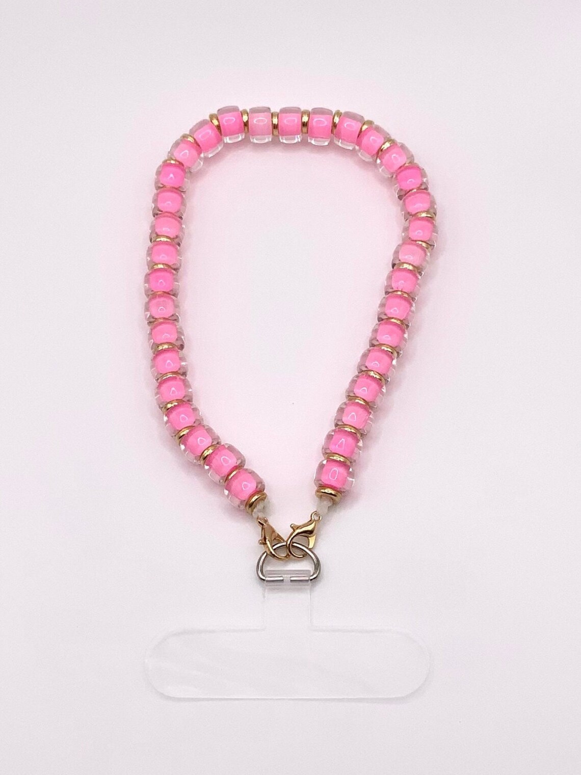 11" Hand Beaded Cell Phone Bracelet Lanyard W/ Case Tab | Never Drop ...