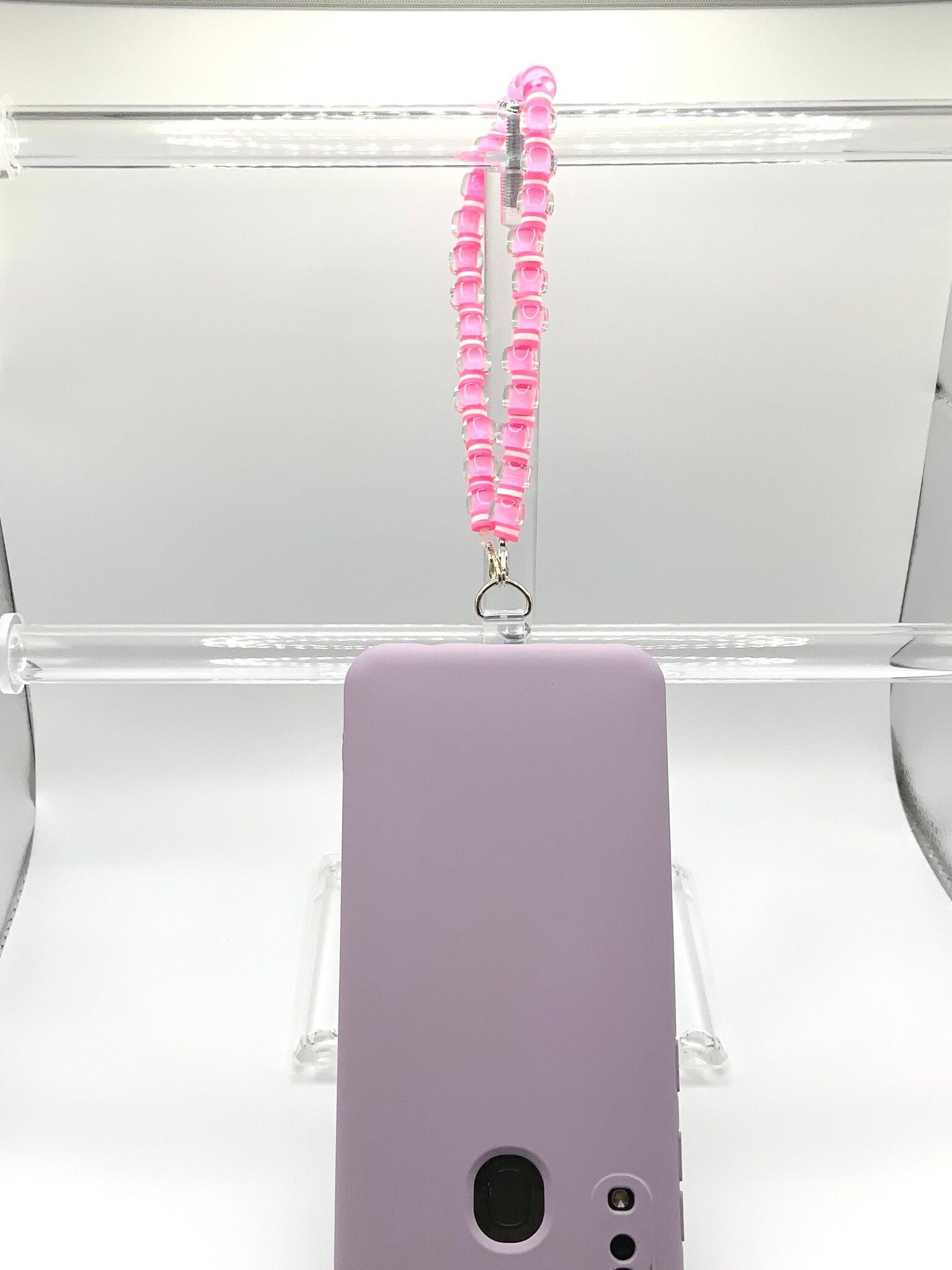 10" Hand Beaded Cell Phone Bracelet Lanyard W/ Case Tab | Never Drop ...