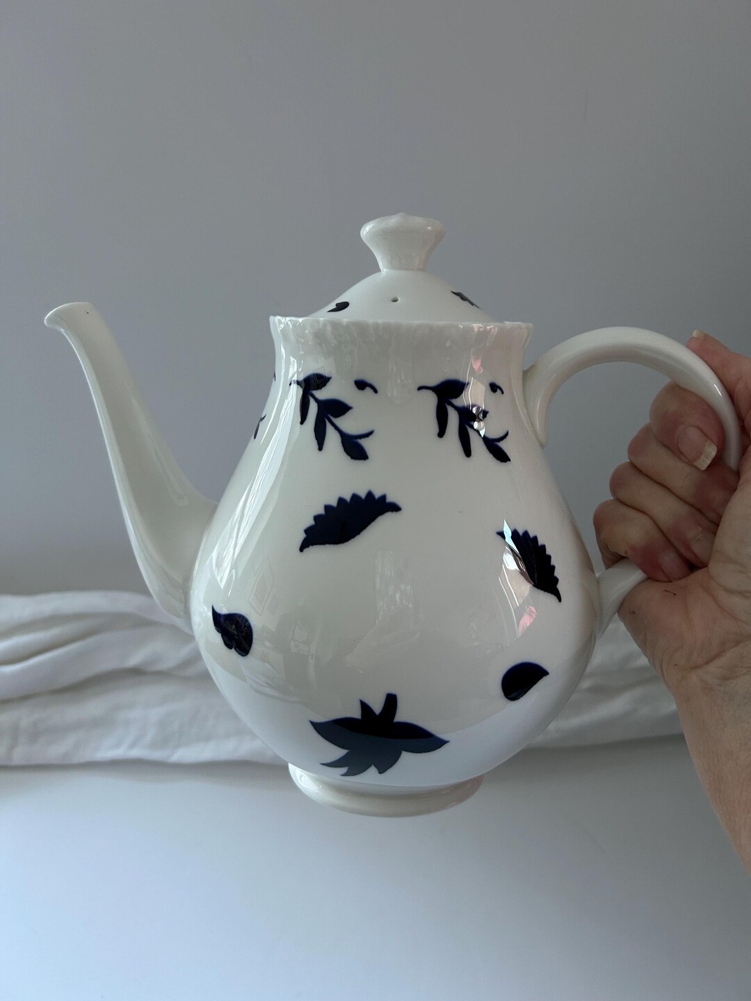 Blue White Teapot Royal Crown Unfinished Imari - Etsy UK