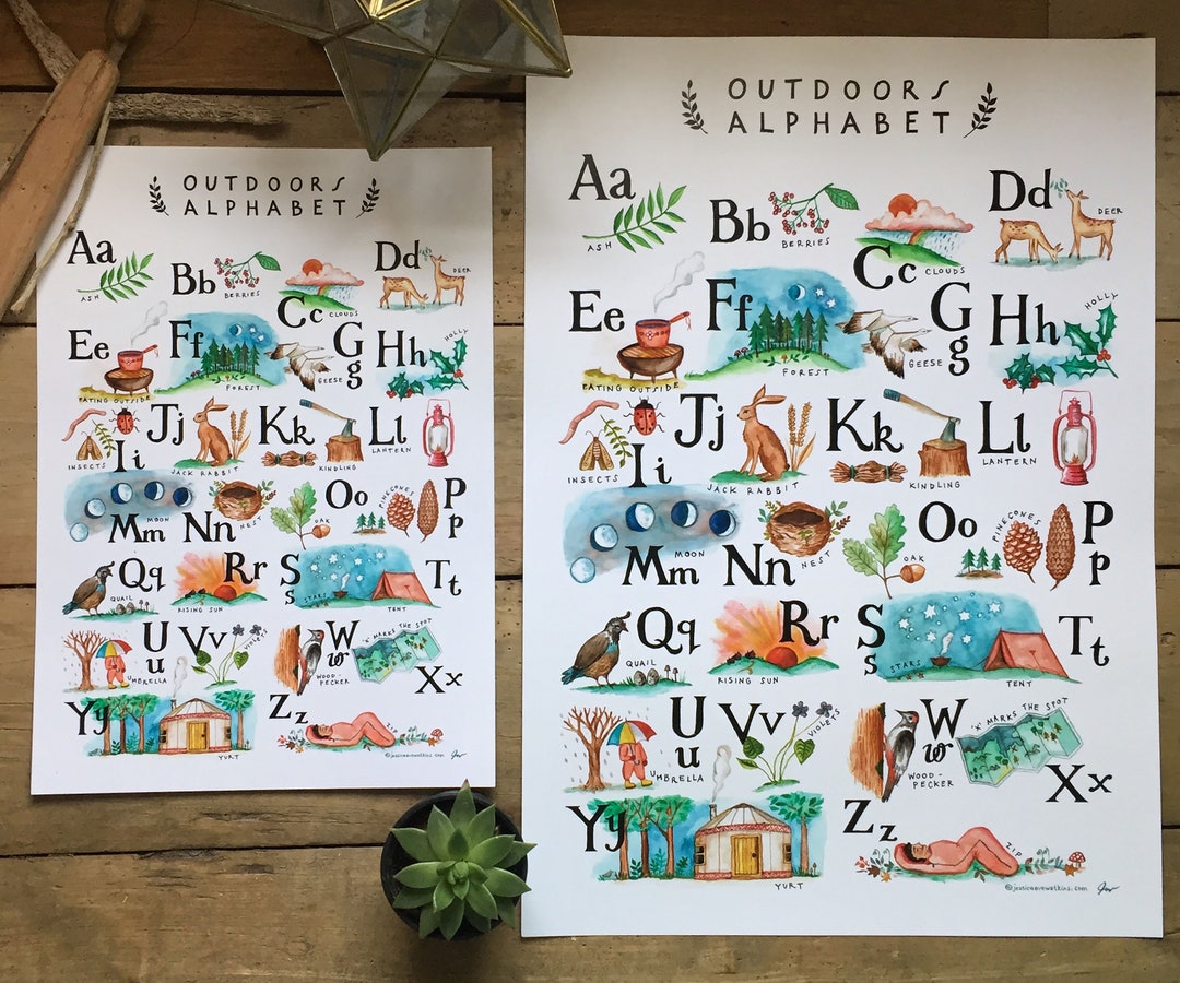 Art Print: Outdoors Alphabet - Etsy