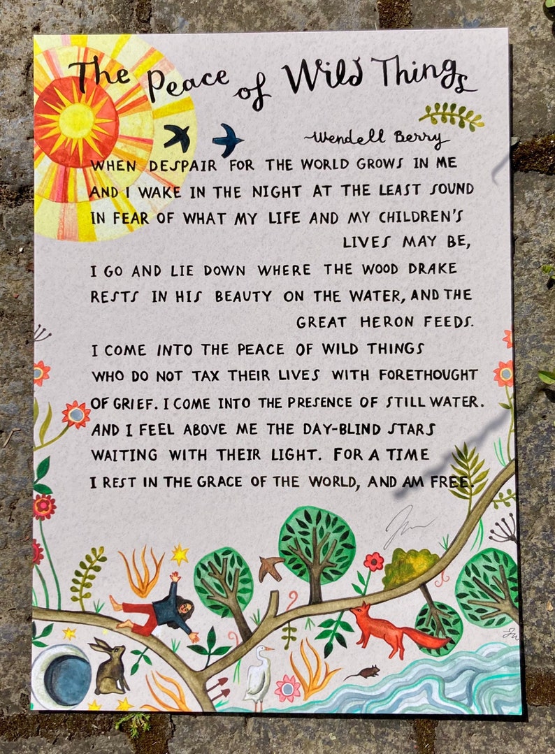 Art Print: the Peace of Wild Things - Etsy