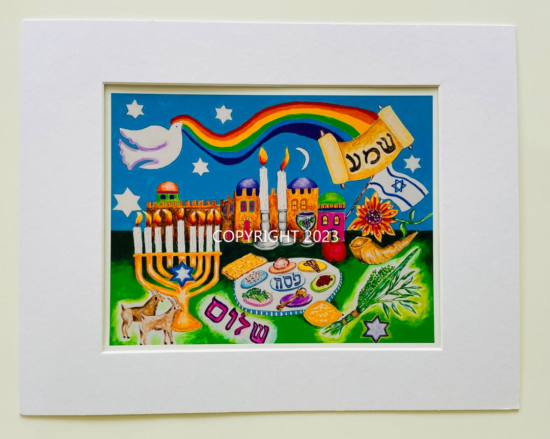 MESSIANIC ART PRINT W/mat - Etsy