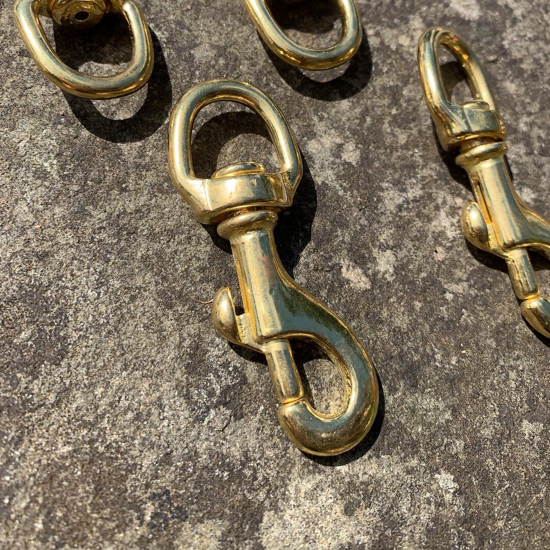 Swivel CLASPS TRIGGER HOOK Clips Snap Hook Solid Brass Bag Handles ...