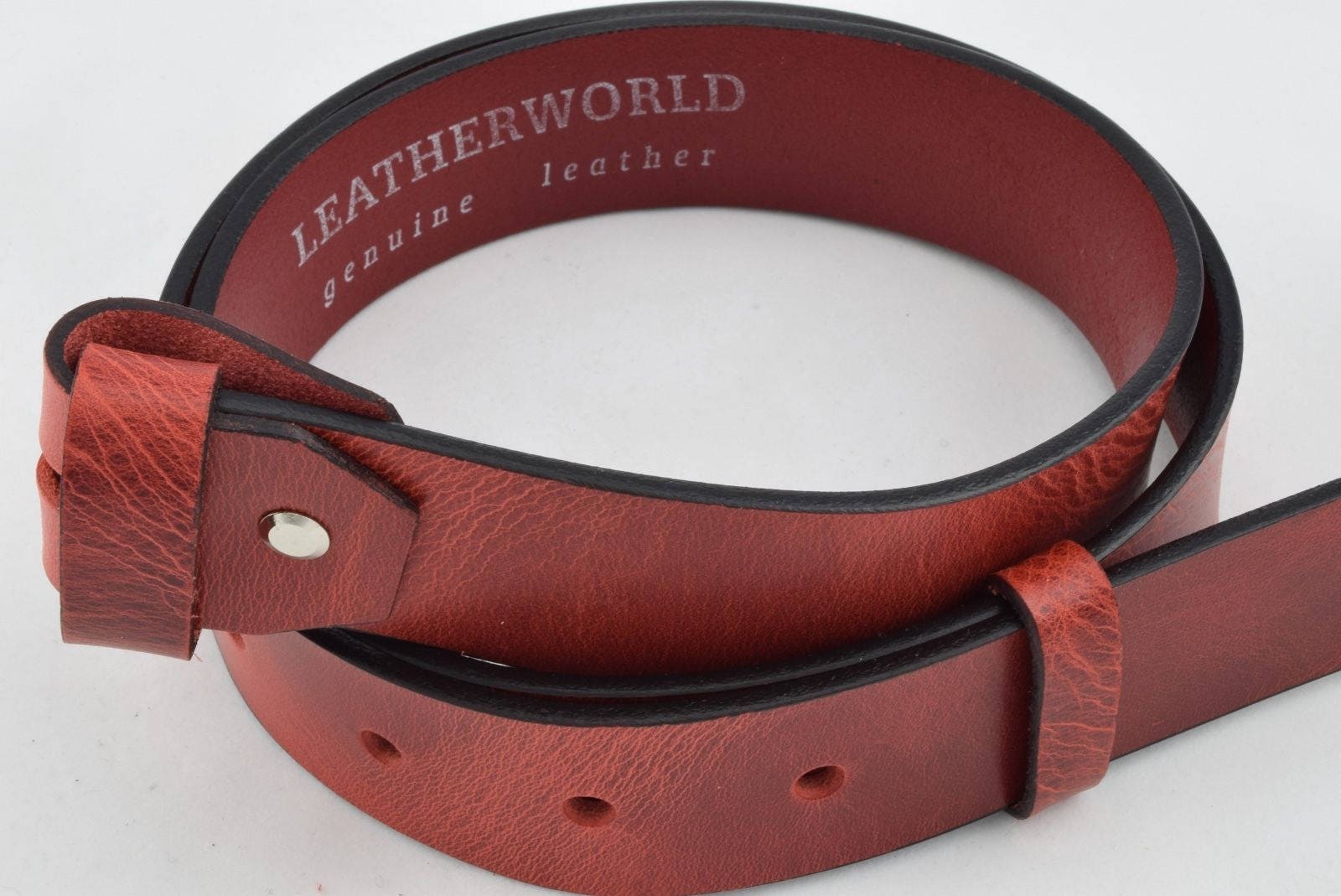 SNAP ON Leather Belt Full Grain Vegetable Tanned Leather 38mm - Etsy