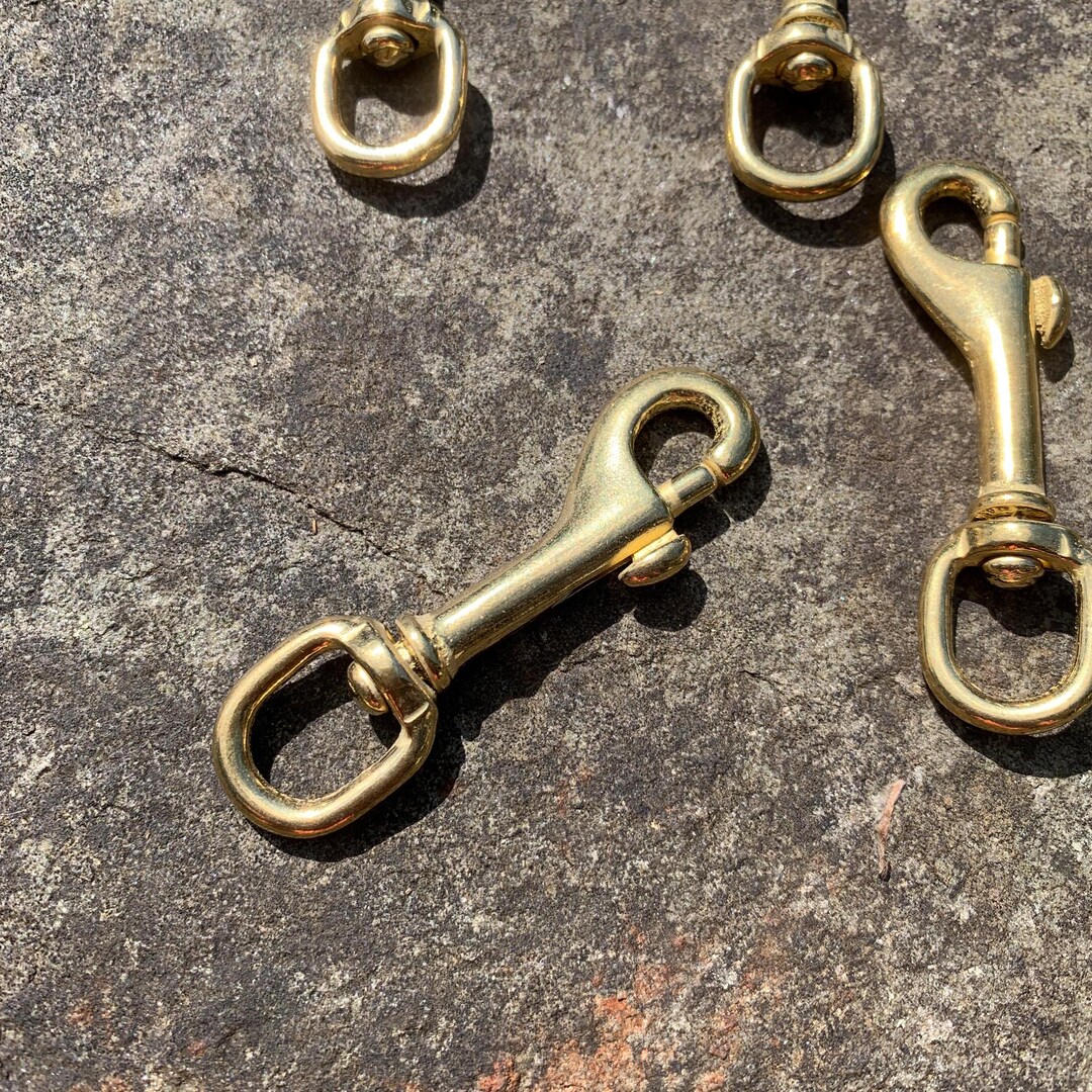 Swivel CLASPS TRIGGER HOOK Clips Snap Hook Solid Brass Bag Handles ...