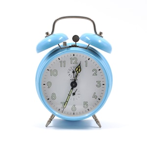 Vintage Blue Alarm Clock - Kienzle - Mechanical Wind-up Alarm Clock ...