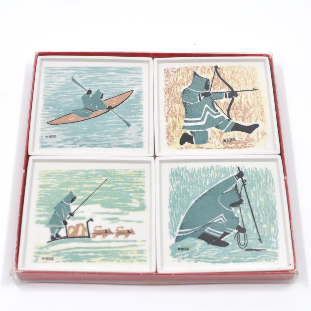CANADIAN INUIT COASTERS - Set of 4 - Plastic - Ornamin by Ornamold ...