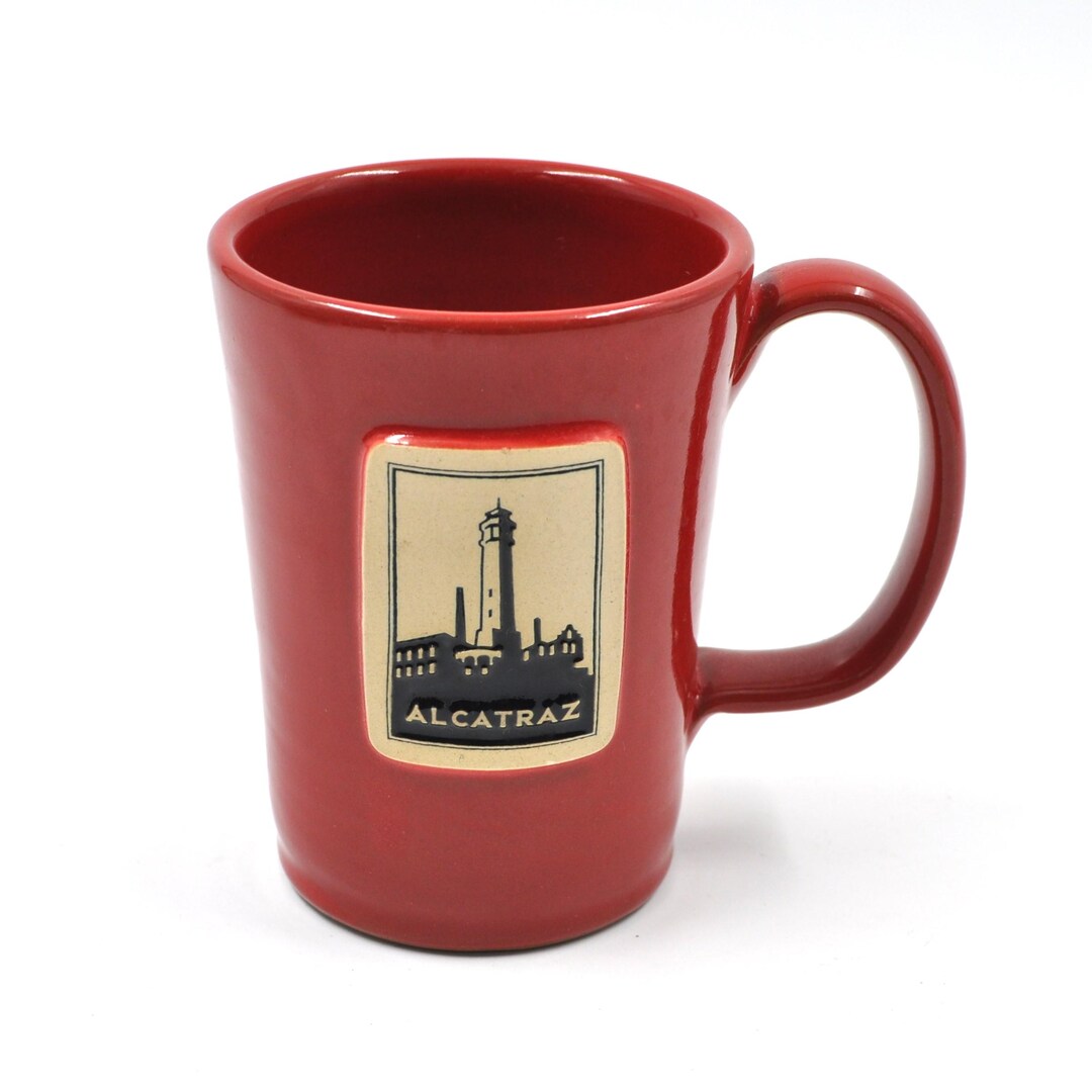 Deneen Pottery Alcatraz Mug - 3D Textured Stoneware - Ceramic Coffee ...