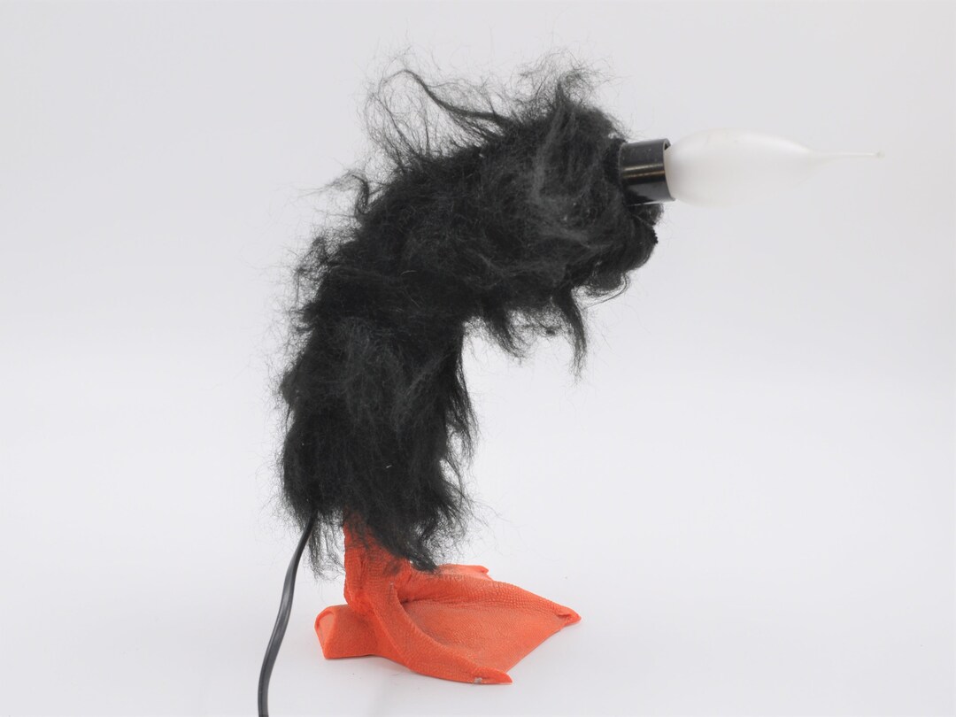 Duck Feet Lamp - Desk or Table Lamp - Black Furry Webbed Swan Bird Foot ...