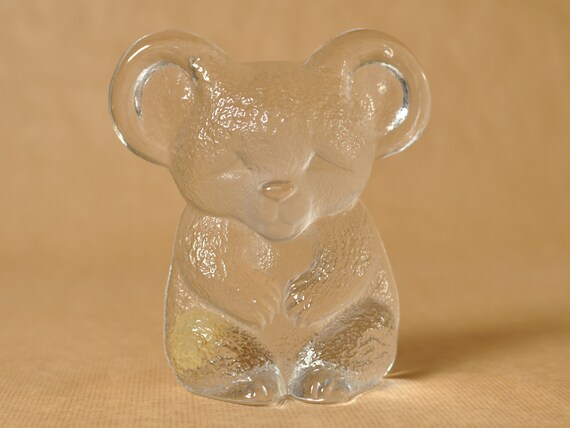 Royal Krona Koala Bear Glass Figurine Clear Glass - Etsy
