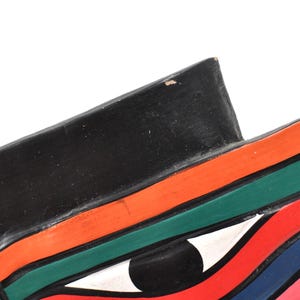 Rare Vintage Laurel Burch Tribal Face Mask - Popart - Wood - Wall ...