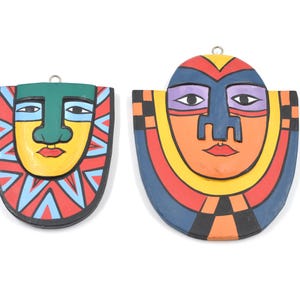 Rare Vintage Laurel Burch Tribal Face Mask - Popart - Wood - Wall ...