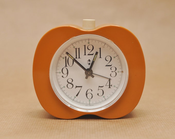 Apple Shaped Alarm Clock Hema Seventies Orange Plastic - Etsy