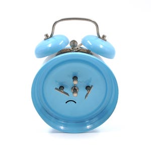Vintage Blue Alarm Clock Kienzle Mechanical Wind-up Alarm Clock Metal ...