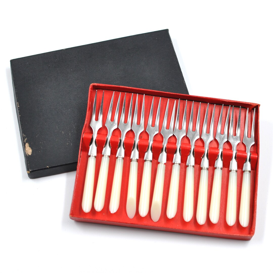 Little Forks Set of Twelve Vintage Cocktail or Canape Forks in the ...