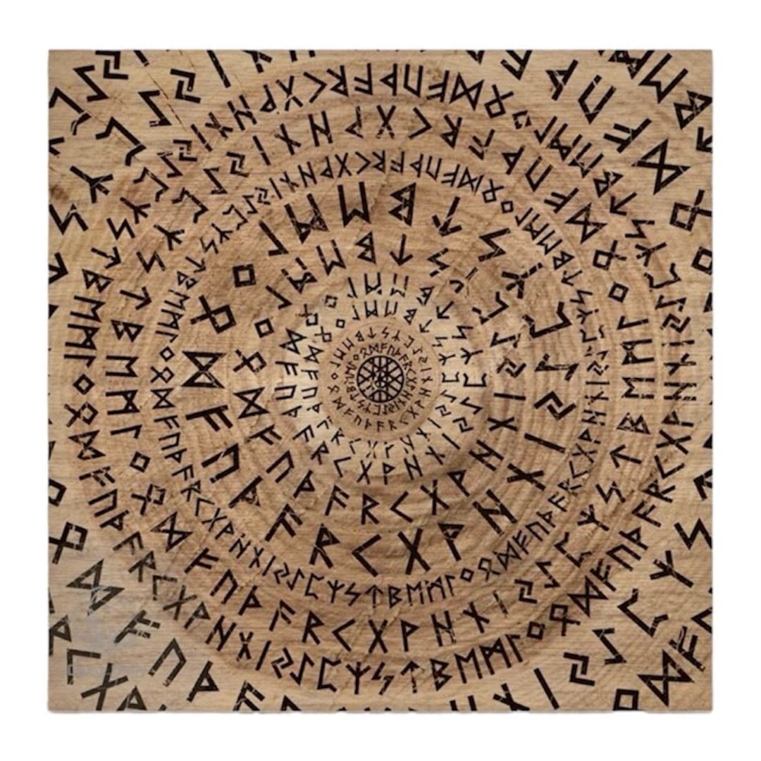 Wiccan Runes Divination Altar Cloth. Square 20x20 Inches. - Etsy