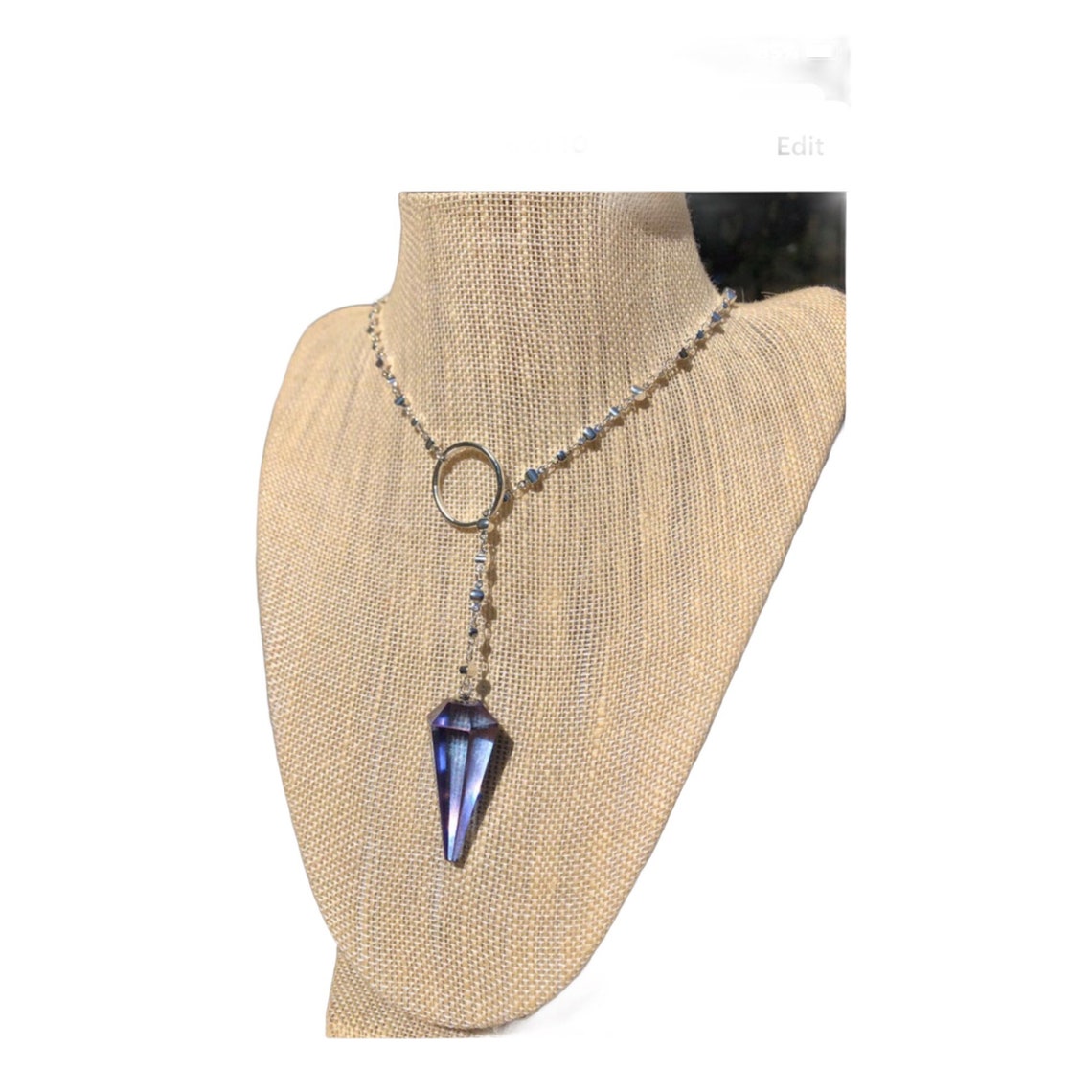 Rare Tanzanite Aura Pendulum Lariat Necklace With Silver - Etsy