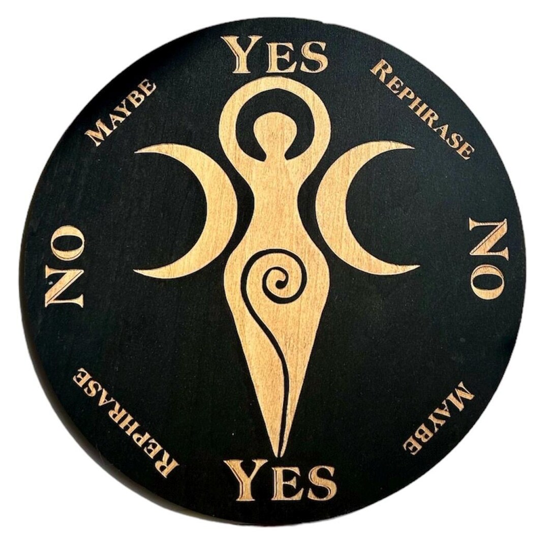 Wooden Pendulum Board With Moon Goddess Divination Energy Plate Healing ...