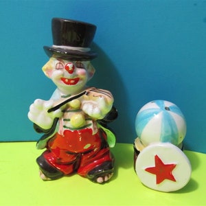 Vintage Enesco Circus Clown Salt and Pepper Shakers - Etsy