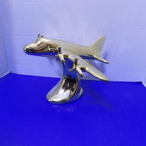 NEW Vintage Style Ceramic Propeller Airplane Statue Figurine Model ...