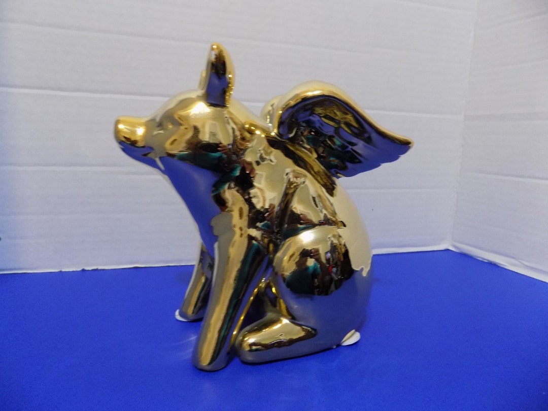 NEW Ceramic Flying Pig Hog Statue Sculpture Country Farm Decor - Etsy