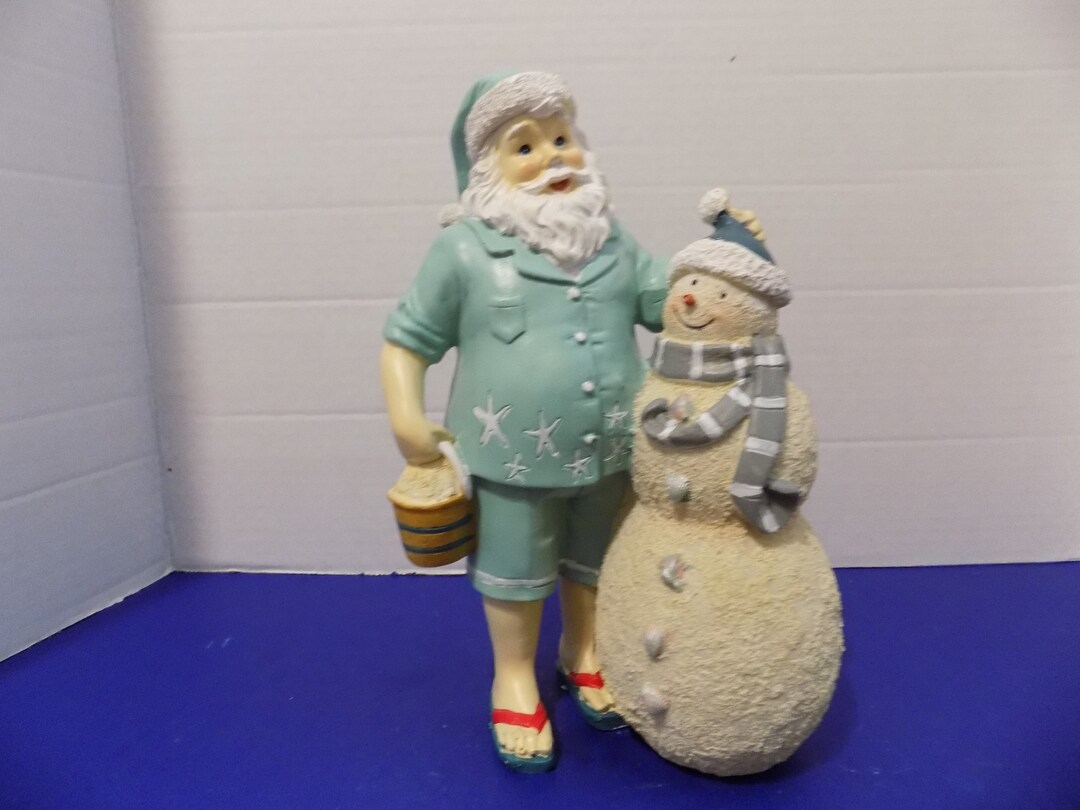 NEW Christmas Coastal Nautical Santa & Snowman Florida Decor - Etsy