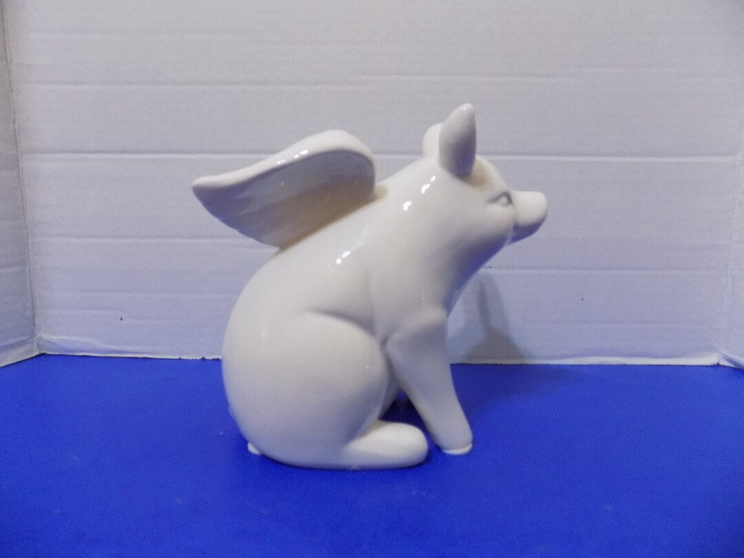 NEW Ceramic Flying Pig Figurine Statue Rustic Country Decor - Etsy