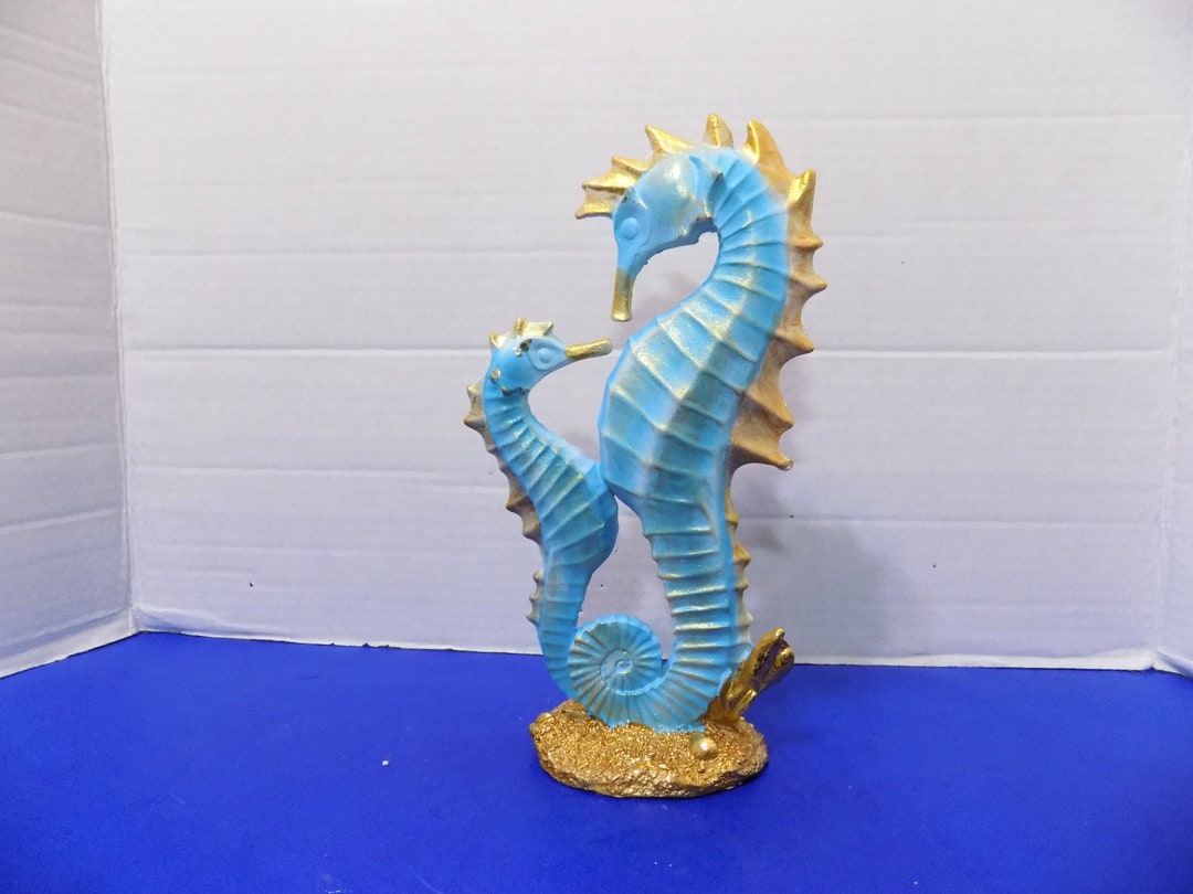 NEW Seahorse Statue Figurine Coastal Home Decor Nautical Fish - Etsy