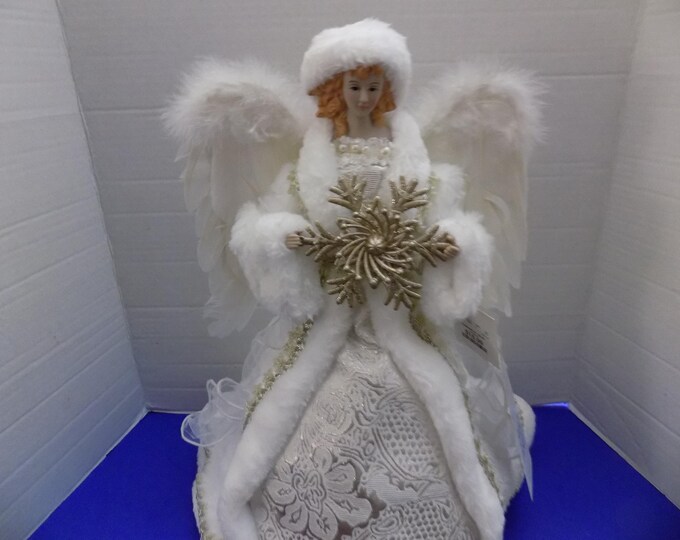 NEW Christmas Snow Queen Angel LED Battery Tree Topper Holiday Table ...