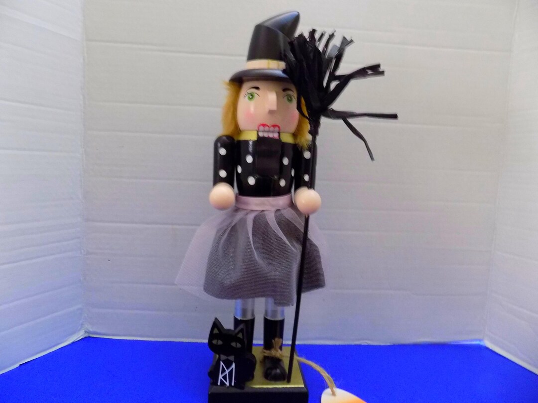 NEW Halloween Witch Nutcracker Candy Corn Lane Pink Skirt Halloween ...