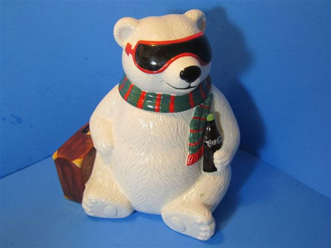 Vintage Ceramic Coca Cola Hollywood Bear Cookie Jar 1996 - Etsy