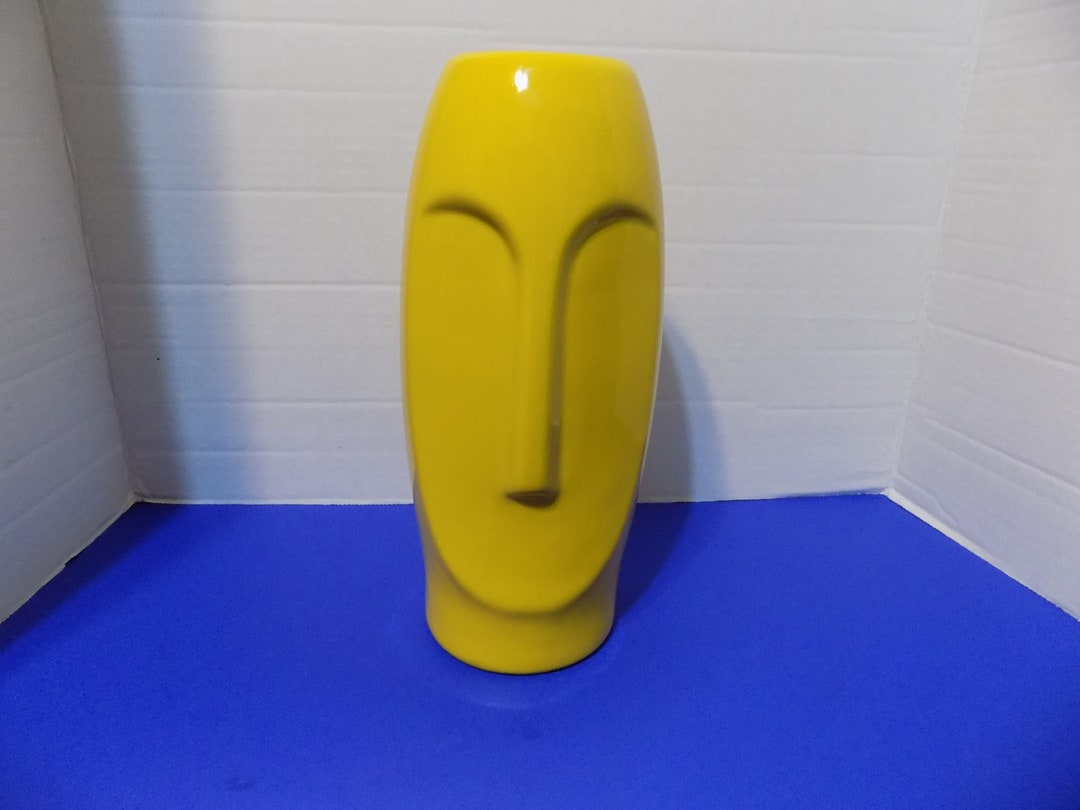 NEW Modern Ceramic Abstract Long Facial Face Vase - Etsy