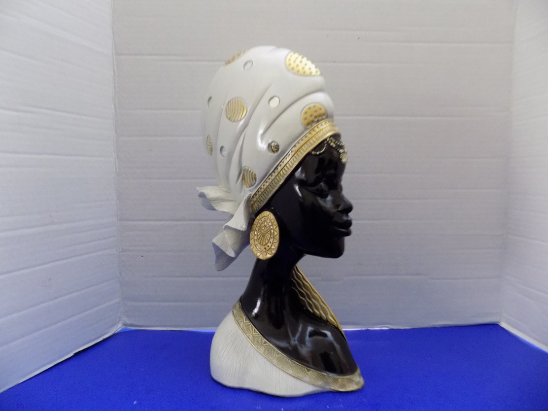 NEW Black African Queen Statue Figurine Bust - Etsy