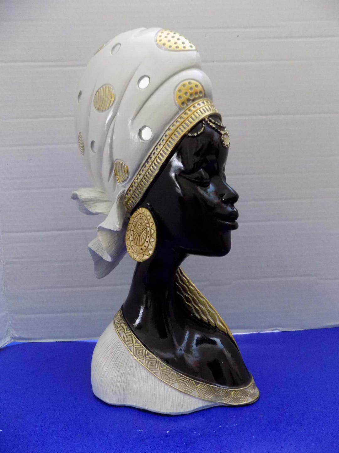 NEW Black African Queen Statue Figurine Bust - Etsy