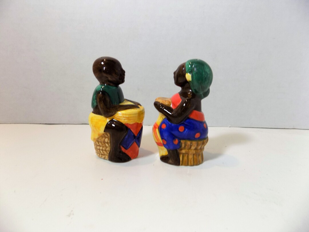 Avon African Black Caribbean Dancers Drumers Salt & Pepper Shakers - Etsy