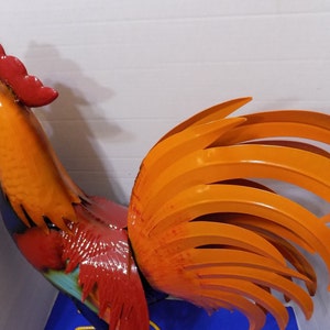 New Large Rooster Chicken Figurine Sculpture Statue Country Rustic Farm ...