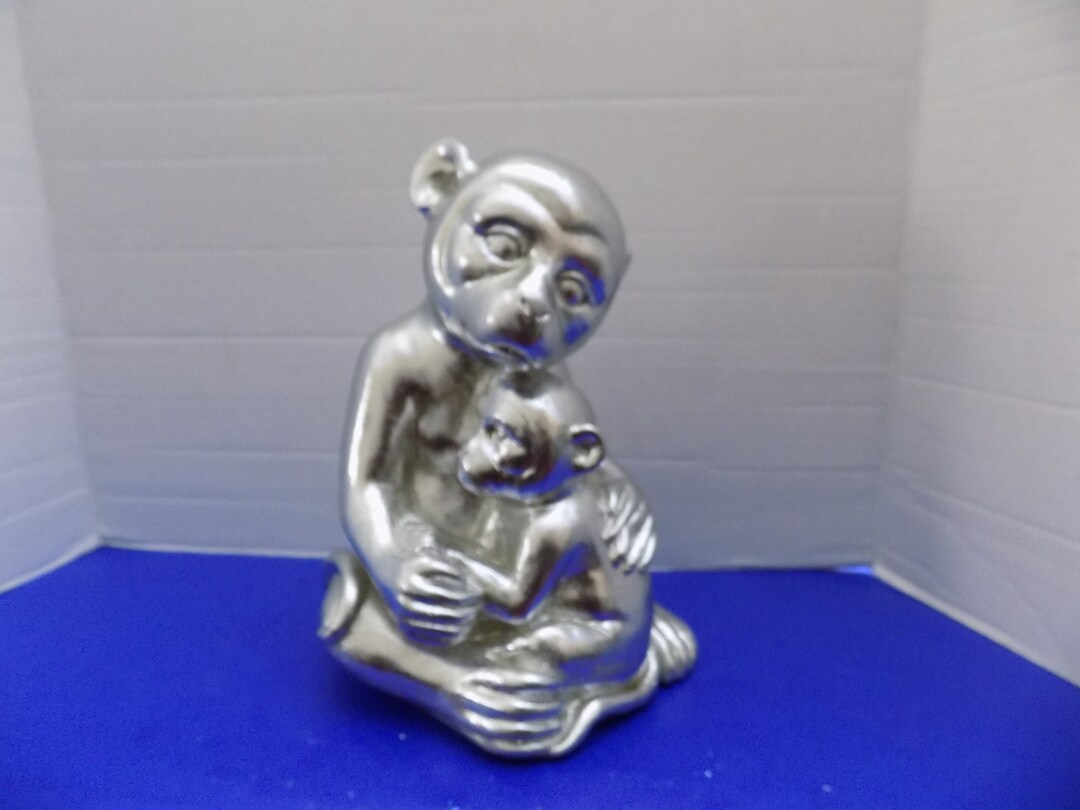 NEW Monkey & Baby Ape Statue Figurine Home Decor Chimp - Etsy