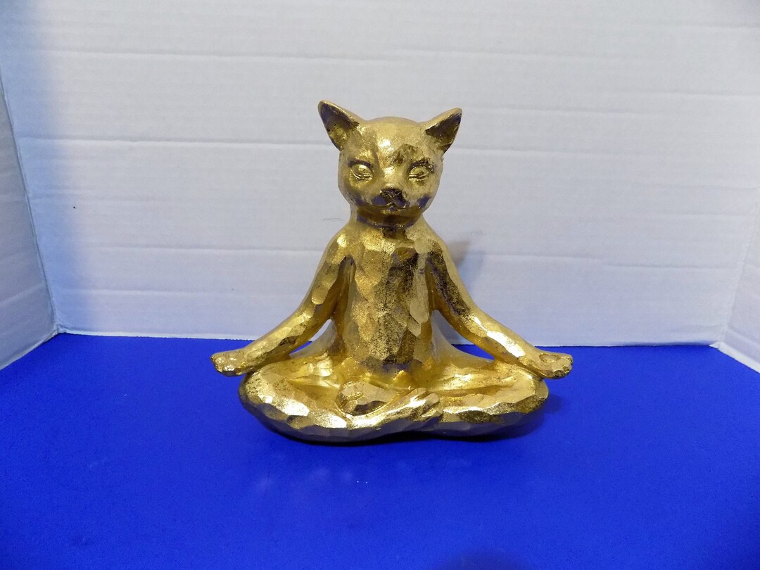 NEW Zen Yoga Cat Kitty Figurine Statue - Etsy